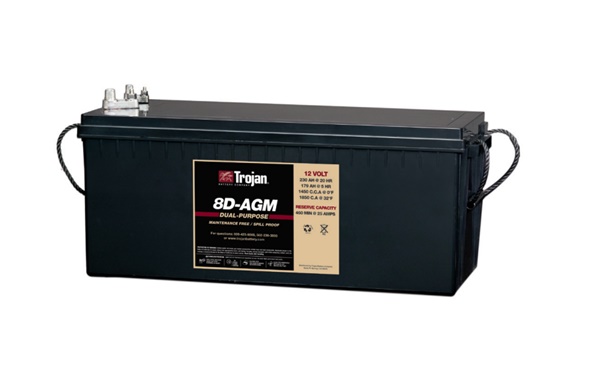 TST Trojan Battery 8D-AGM Trojan 12V Deep Cycle AGM Batteries 230AH ...